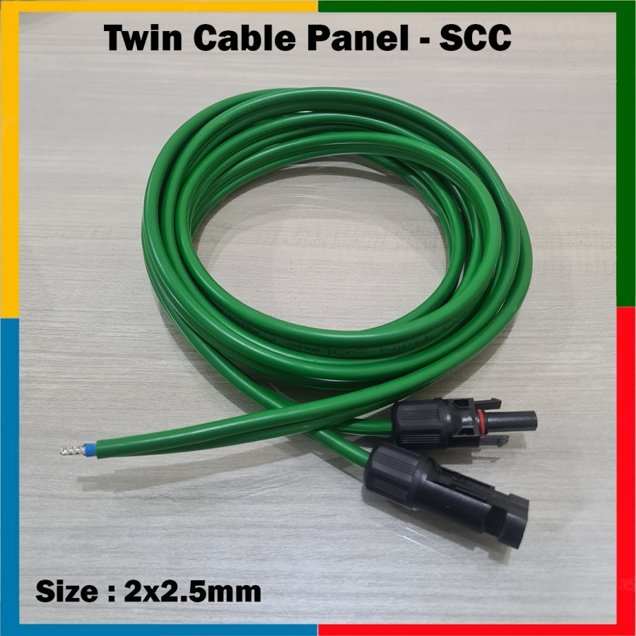 Jual 5 meter Twin Kabel solar panel 2x2.5 + Connector mc4 + ferrules 5m | Shopee Indonesia
