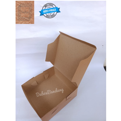 Jual 1pak=10pcs Box Ukuran 18x18x7,5 Tanpa Laminasi,Box untuk Brownies ...