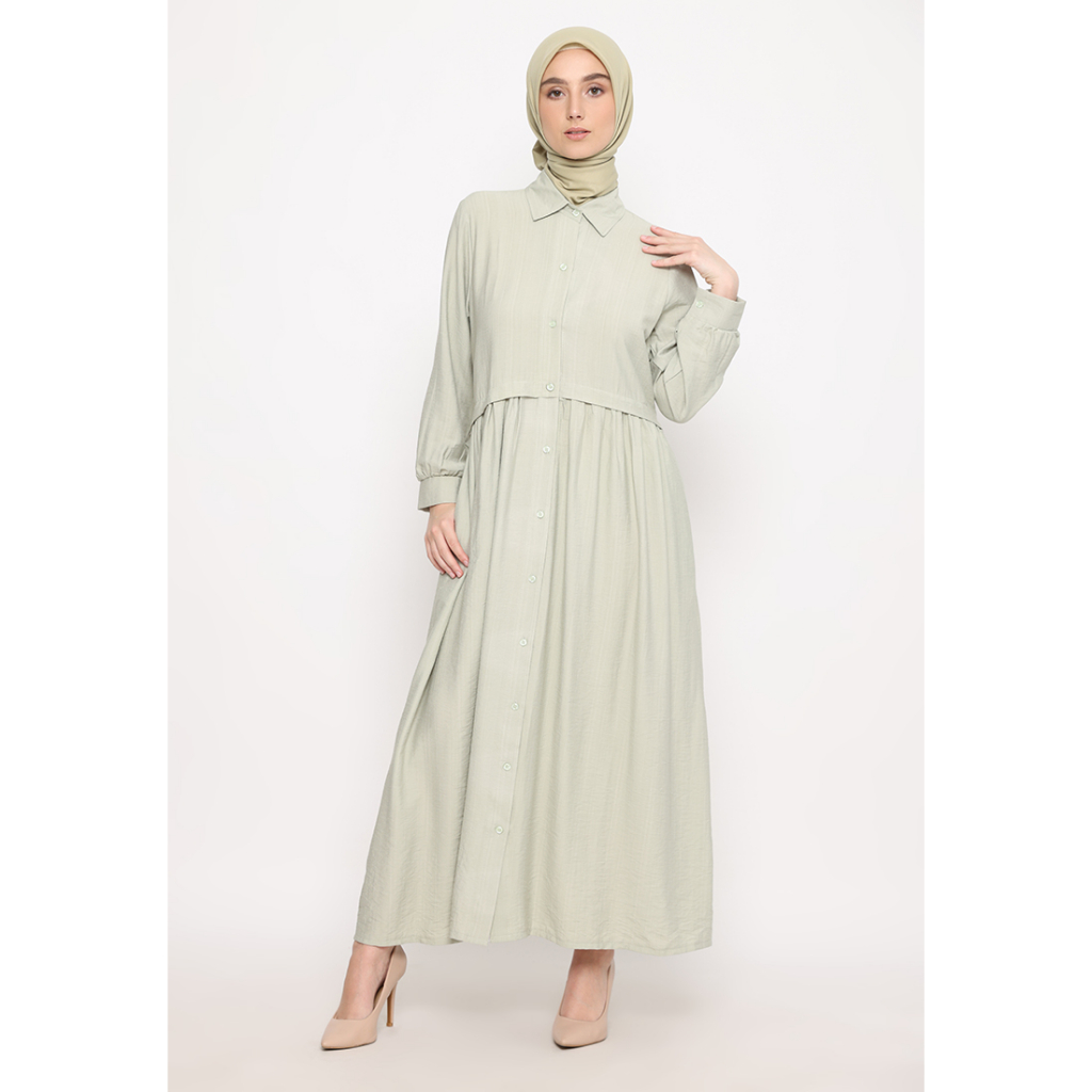 Jual Fey Attire - Nayana Dress - Sage Green | Shopee Indonesia