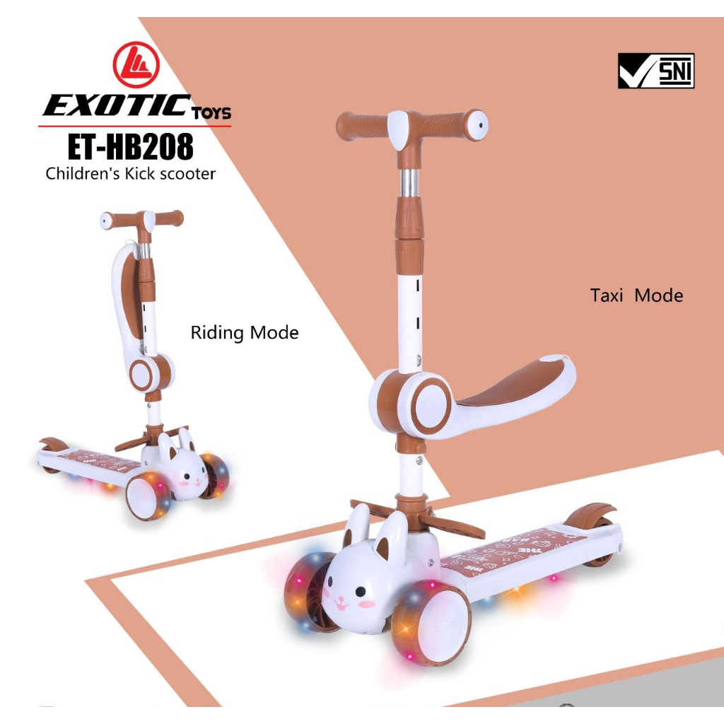 Jual Skuter Mainan Anak Scooter EXOTIC ET-HB-206 dan ET-HB-208 Musik ...