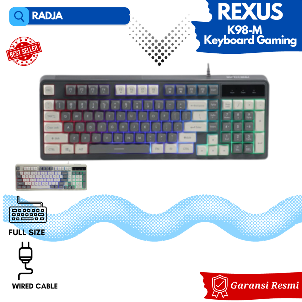 Jual Rexus K98M Battlefire RGB Wired Gaming Keyboard | Shopee Indonesia