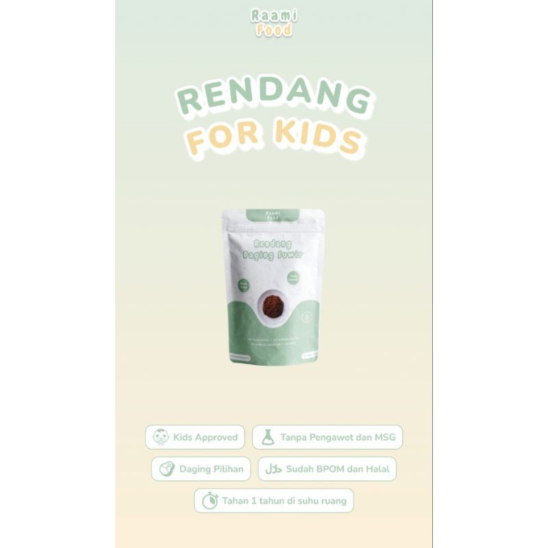 Jual Raami Food Rendang for Kids Non MSG MPASI | Shopee Indonesia