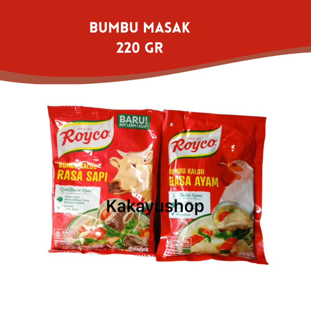 Jual ROYCO Penyedap Rasa Bumbu Masak 220 gr | Shopee Indonesia