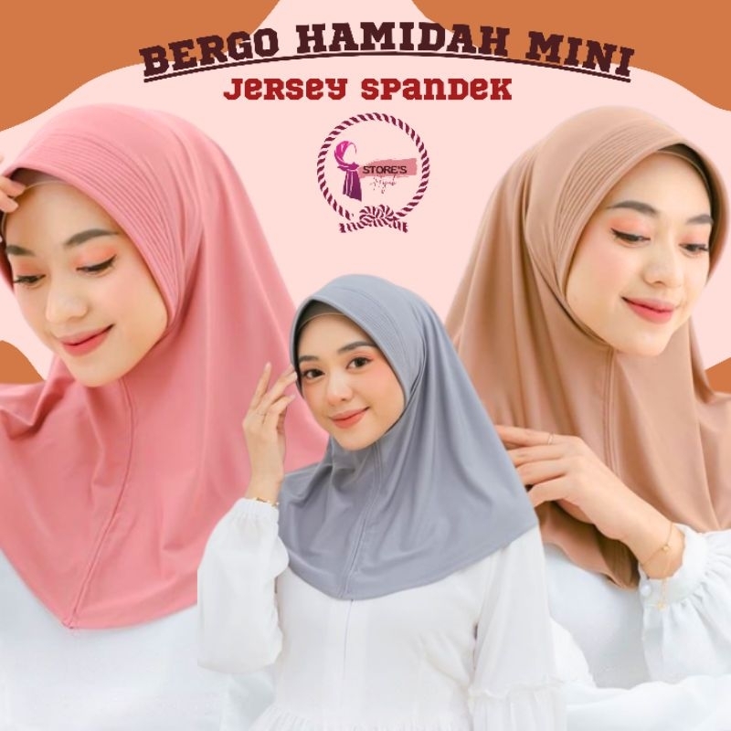 Jual Jilbab Bergo Hamidah Spandek - Hamidah Size M Jersey | Shopee Indonesia