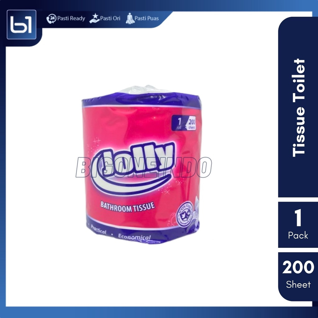 Jual Tisu Jolly Roll 200 Sheets, Tissue Gulung Toilet 200 Lembar, Tisue ...