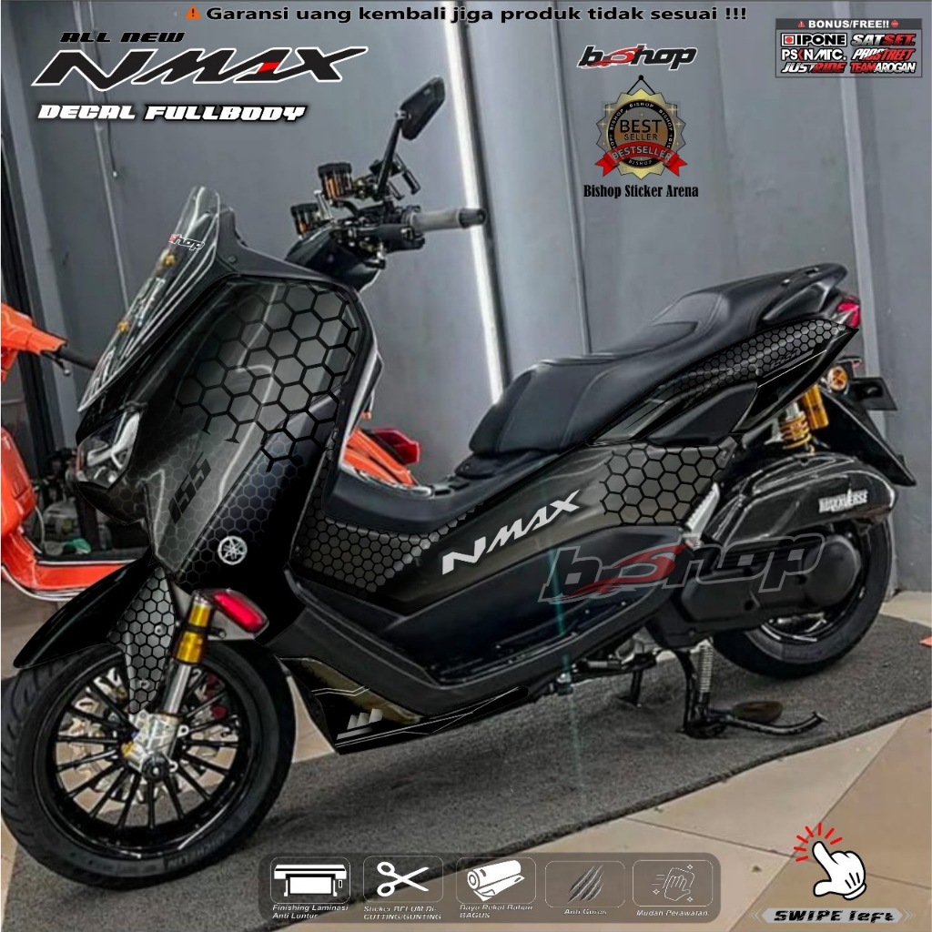 Jual STICKER DECAL FULL BODY NMAX MOTIFKARBON LEBAH VARIASI BANYAK ...