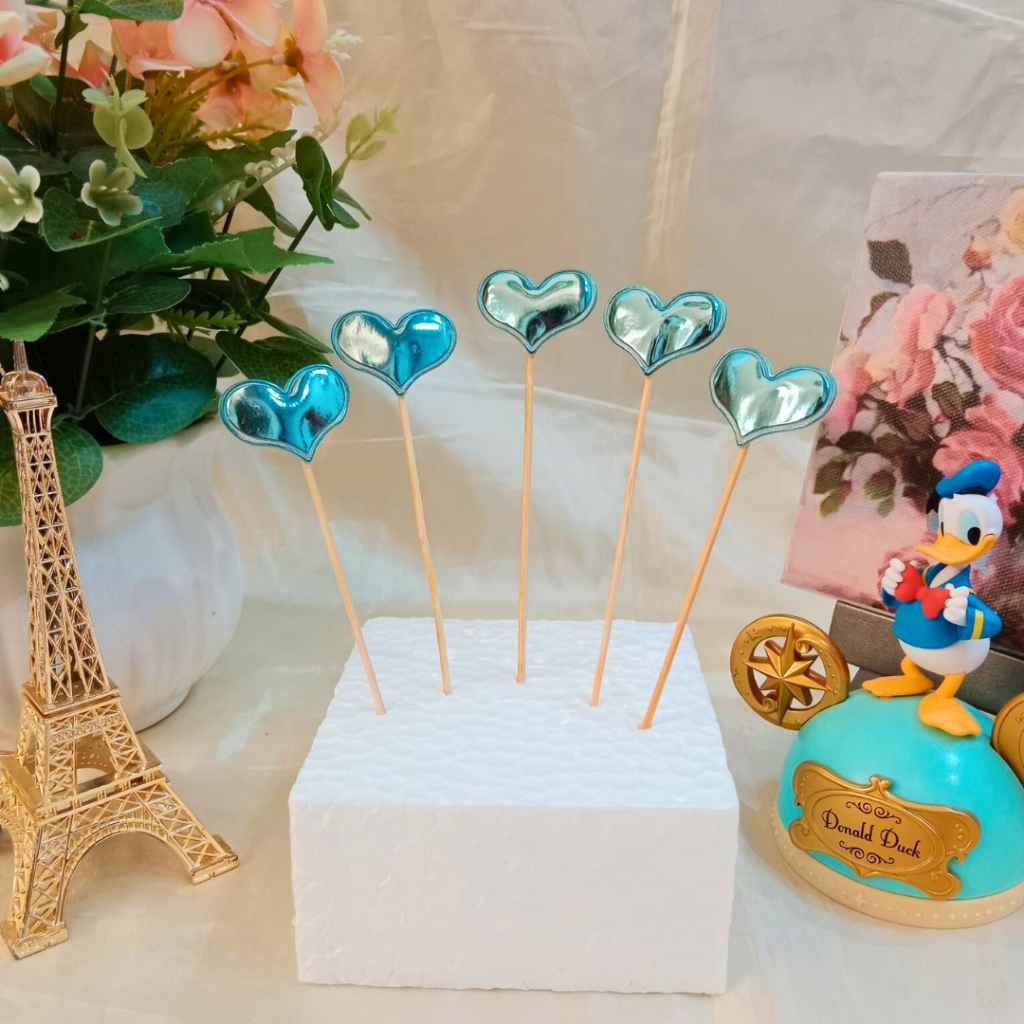 Jual Topper Hiasan Kue Cake Ulang Tahun Metallic Bintang, Hati, dan ...