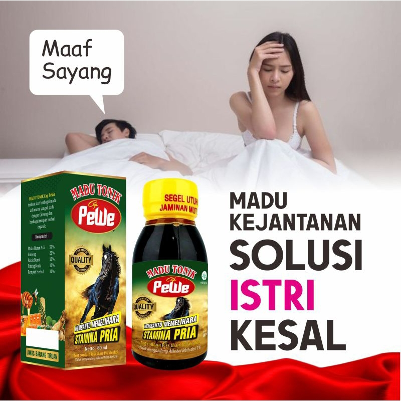Jual Madu Tonik Pewe 7x lebih kuat 80ml Original | Madu Stamina Pria ...