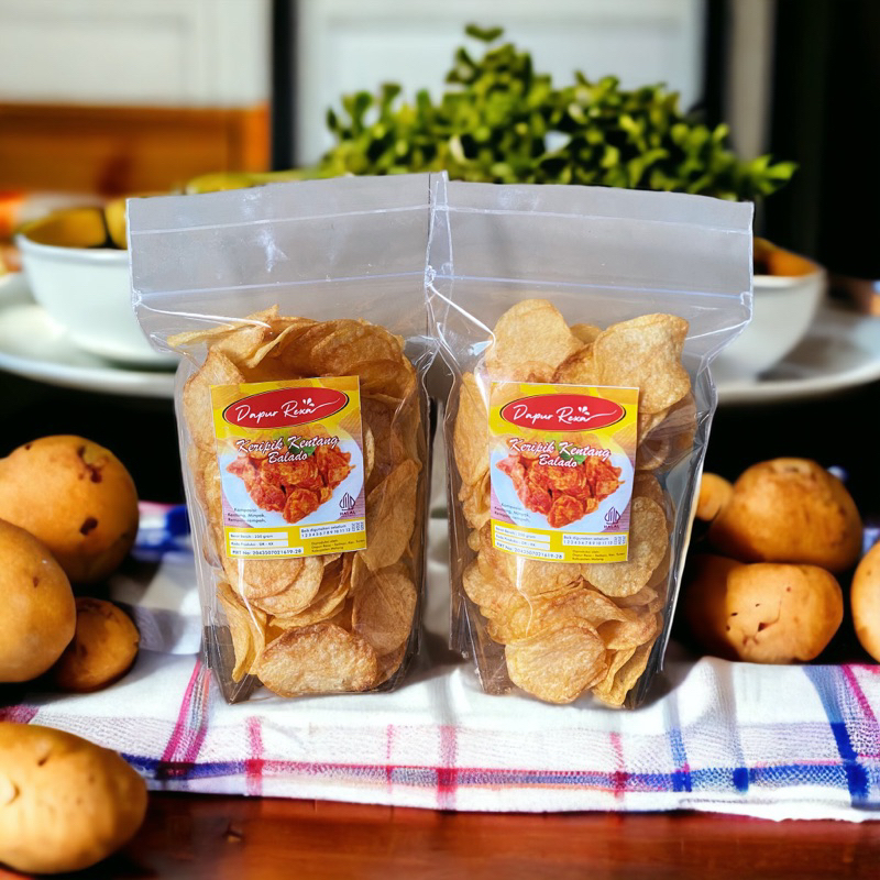 Jual Keripik Kentang Original 200gr / Kentang Kiloan / Camilan Kentang ...