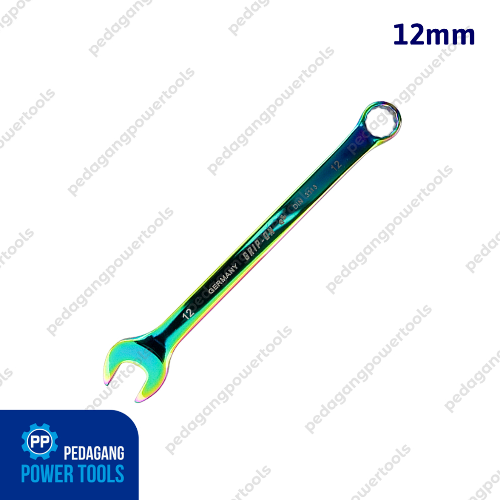 Jual GRIP ON Kunci Ring Pas 12 mm Titanium Combination Spanner Wrench ...