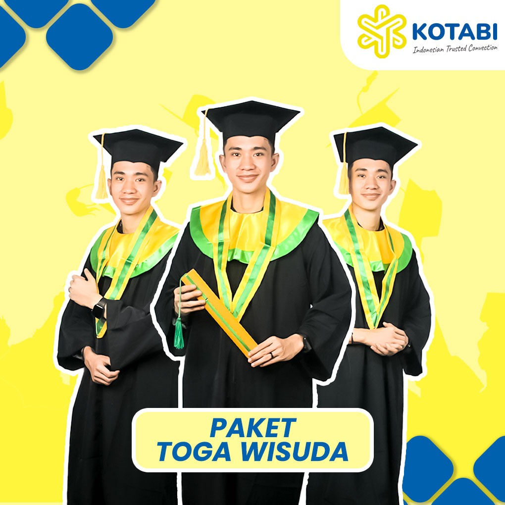 Jual Paket Toga Wisuda Dewasa Satuan Paket Perlengkapan Wisuda Dewasa Satuan Kuning Lis Hijau ...