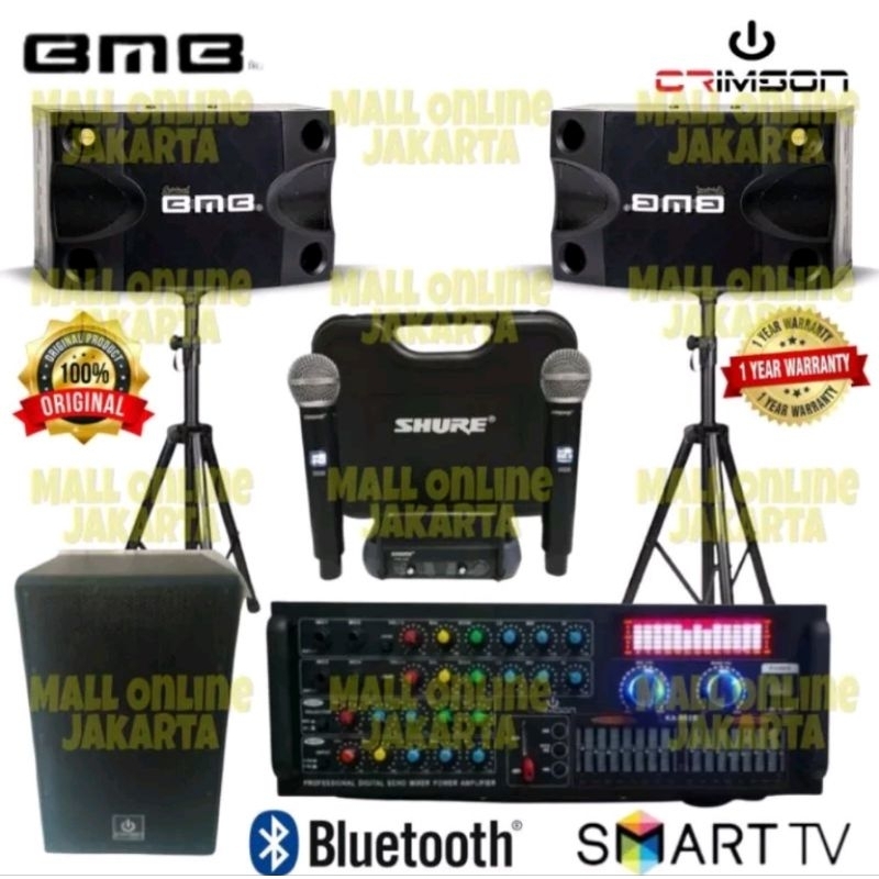 Jual Paket Karaoke Bmb 10 inch Subwoofer aktif 12 inch sound system ...