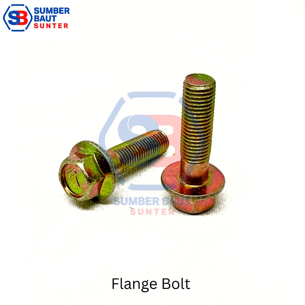 Jual M12x35 Baut Flange - P1.25 / Flange Bolt M 12 x 35 mm DRAT HALUS | Shopee Indonesia