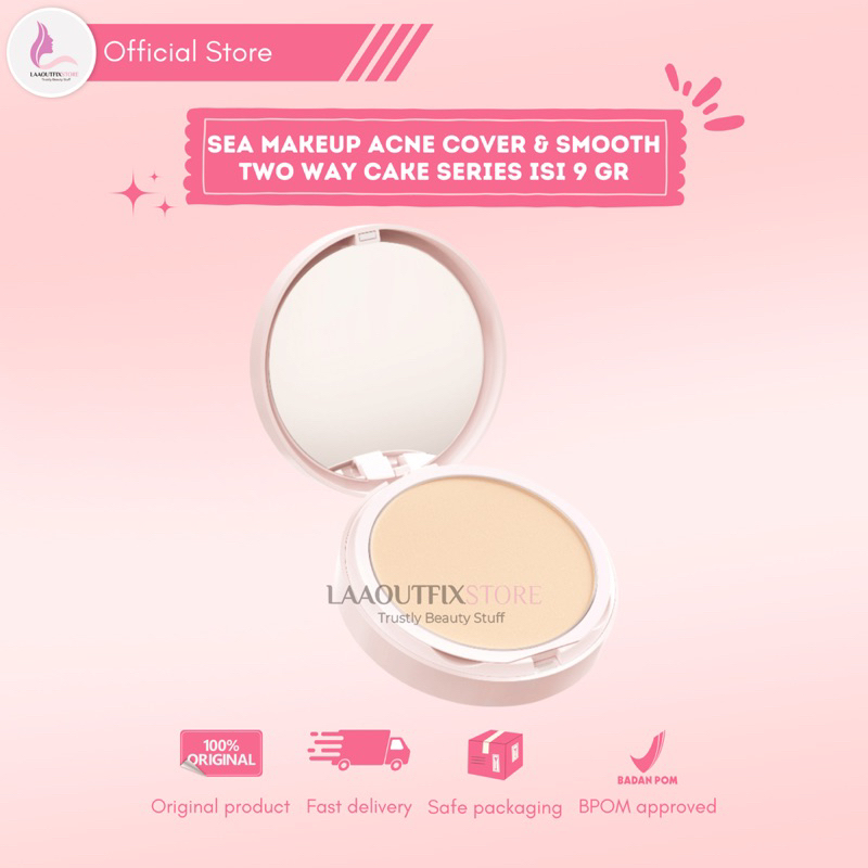 Jual SEA MAKEUP ACNE COVER & SMOOTH TWO WAY CAKE SERIES ISI 9 GR ...