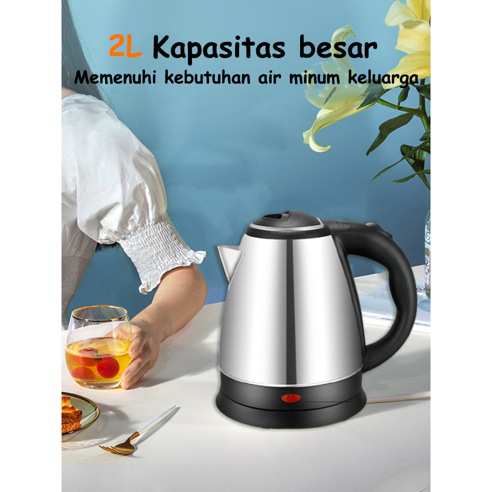 Jual Teko Listrik Stainless Steel / Kettle Listrik 2 Liter / Teko Ketel ...