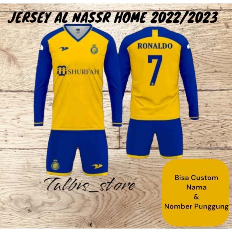 Jual Jersey Al Nassr Fc Home 2022 2023 Tangan Panjang Cristiano Ronaldo