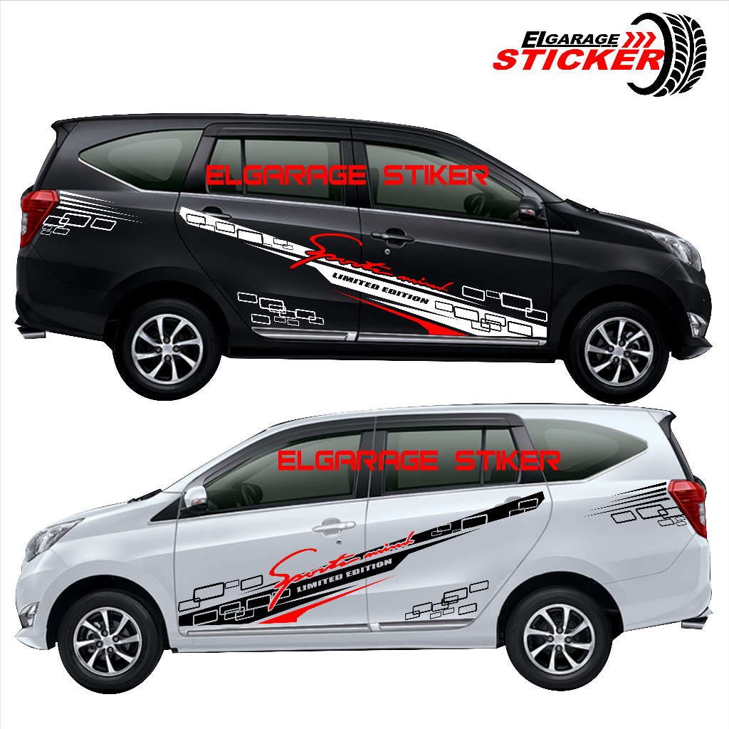 Jual Stiker mobil sigra calya cutting stiker striping sport mind stiker ...