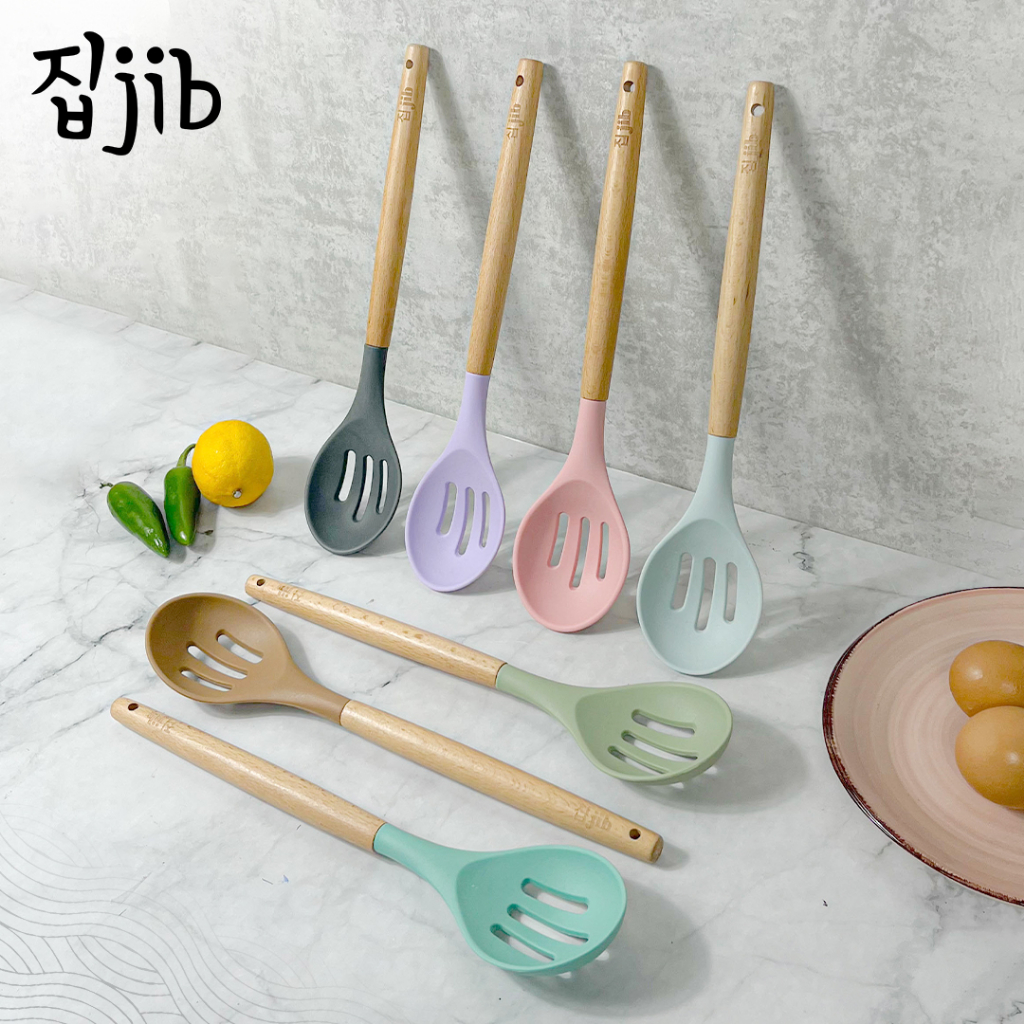 Jual JIB Silicone Slotted Spoon / Silicone Utensil / Utensile Silicon ...