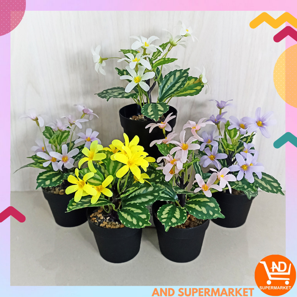 Jual Bunga Hias Plastik Pot Tanaman Bunga Hias Artificial Flowers ...