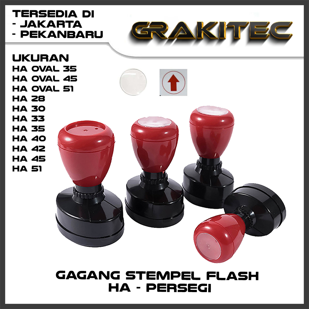Jual Gagang Stempel Flash HA Bulat Oval Grafika Kita | Shopee Indonesia