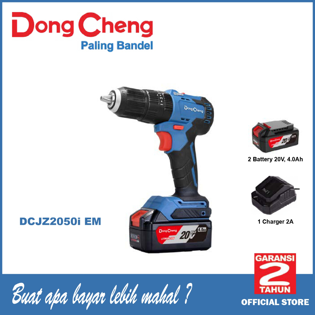 Jual Dongcheng DCJZ 2050I Cordless Brushless Impact Drill / Mesin Bor Impact Baterai 13 MM ...