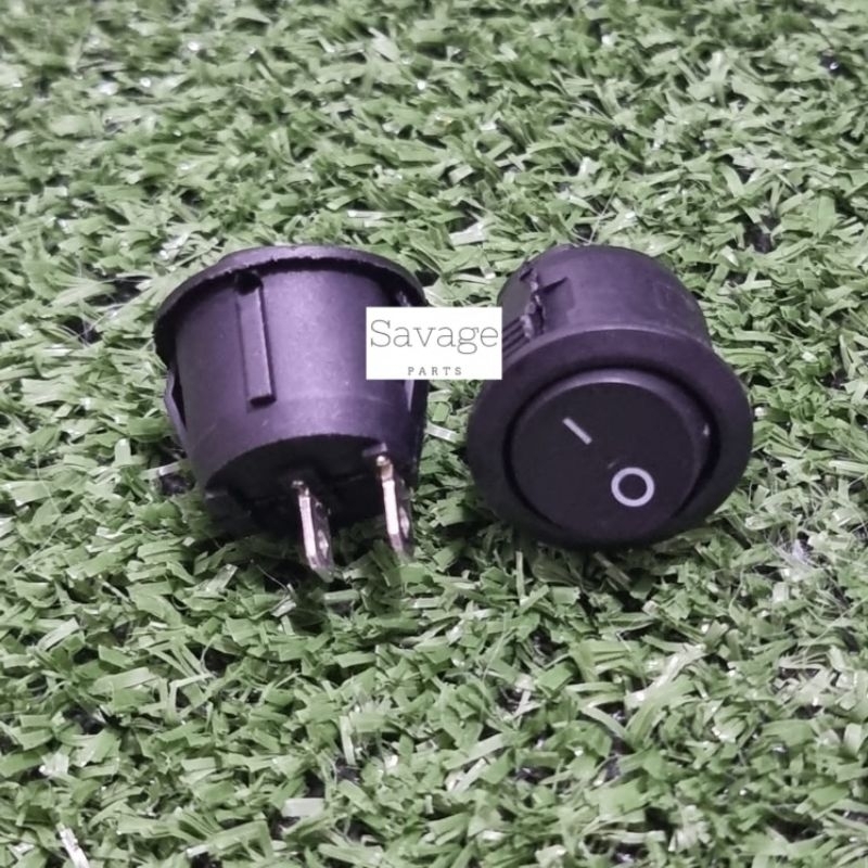 Jual SAKLAR 2 PIN BULAT HITAM BESAR SWITCH ON OFF 2P SWIT 2PIN | Shopee ...