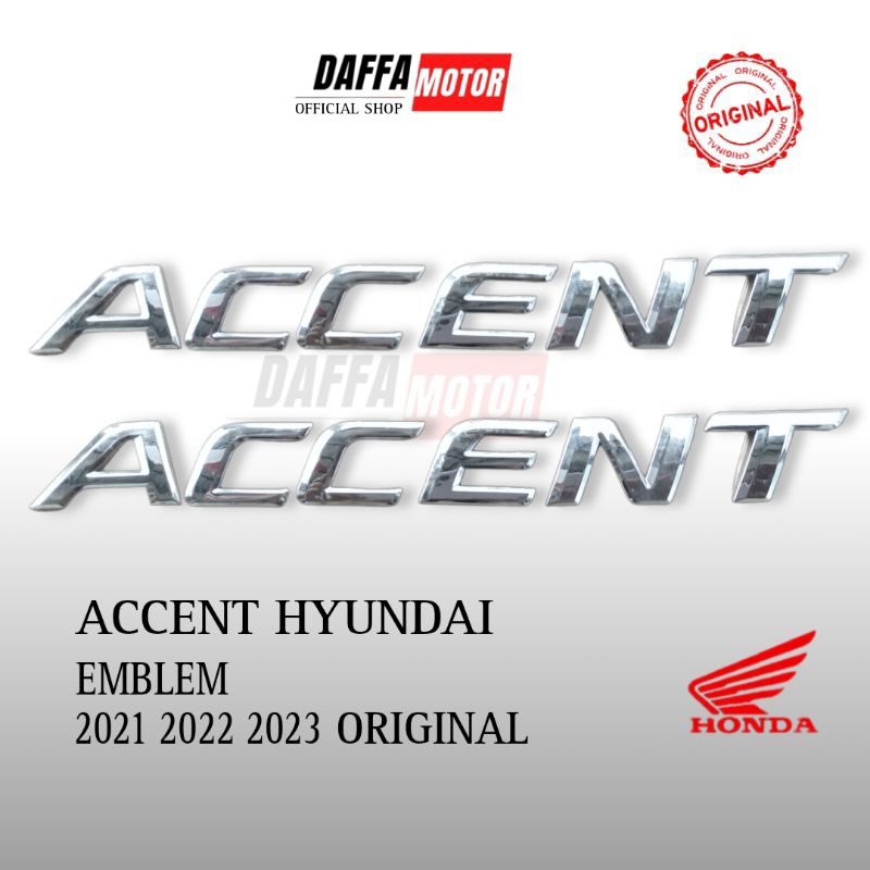 Jual Emblem ACCENT logo hyundai accent 100% original | Shopee Indonesia