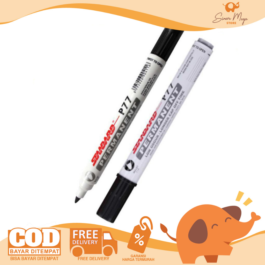 Jual Standard Spidol Permanent P77 / Spidol Papan Tulis Permanent ...