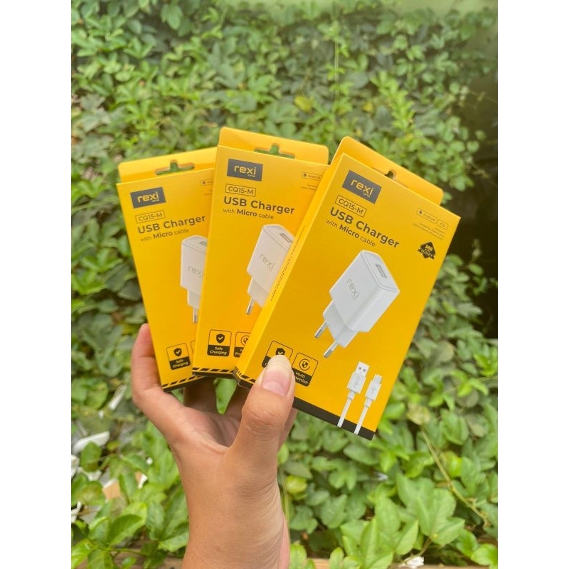 Jual CQ15-M REXI usb charger micro cable safe charging 1.5A mAx ...