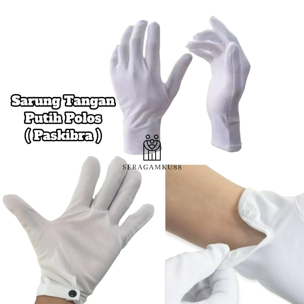 Jual Sarung Tangan Kain Putih Paskibra Formal Sarung Tangan | Shopee ...