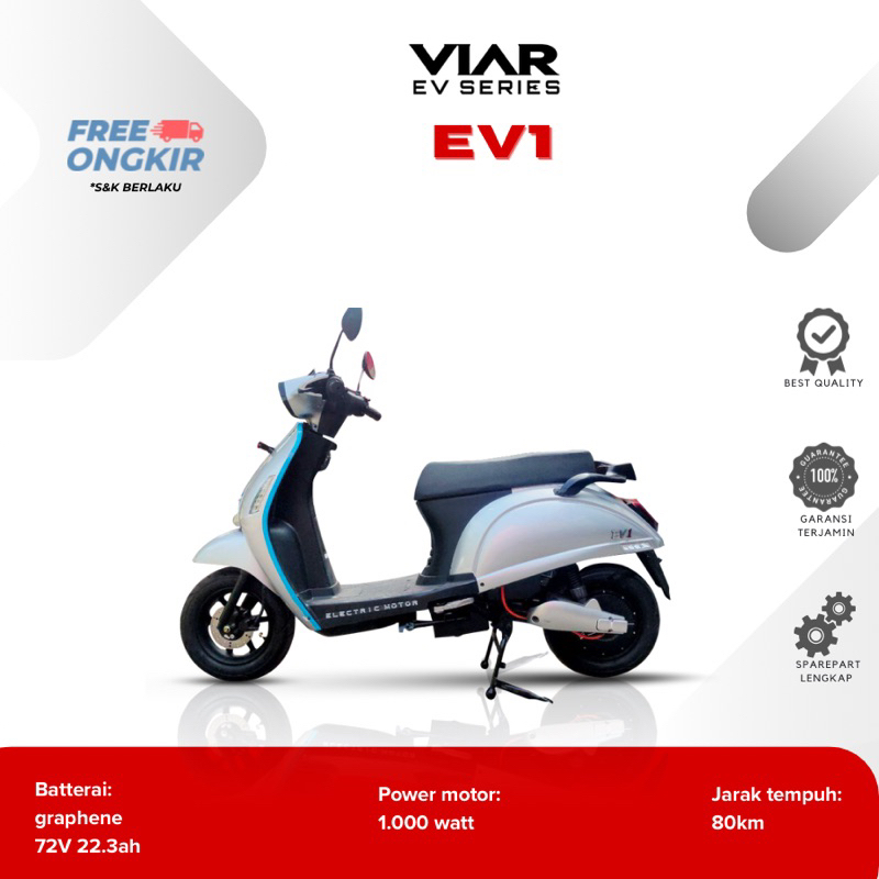 Jual MOTOR LISTRIK VIAR EV1 (HARGA SUBSIDI PEMERINTAH) - ORIGINAL - GARANSI RESMI | Shopee Indonesia