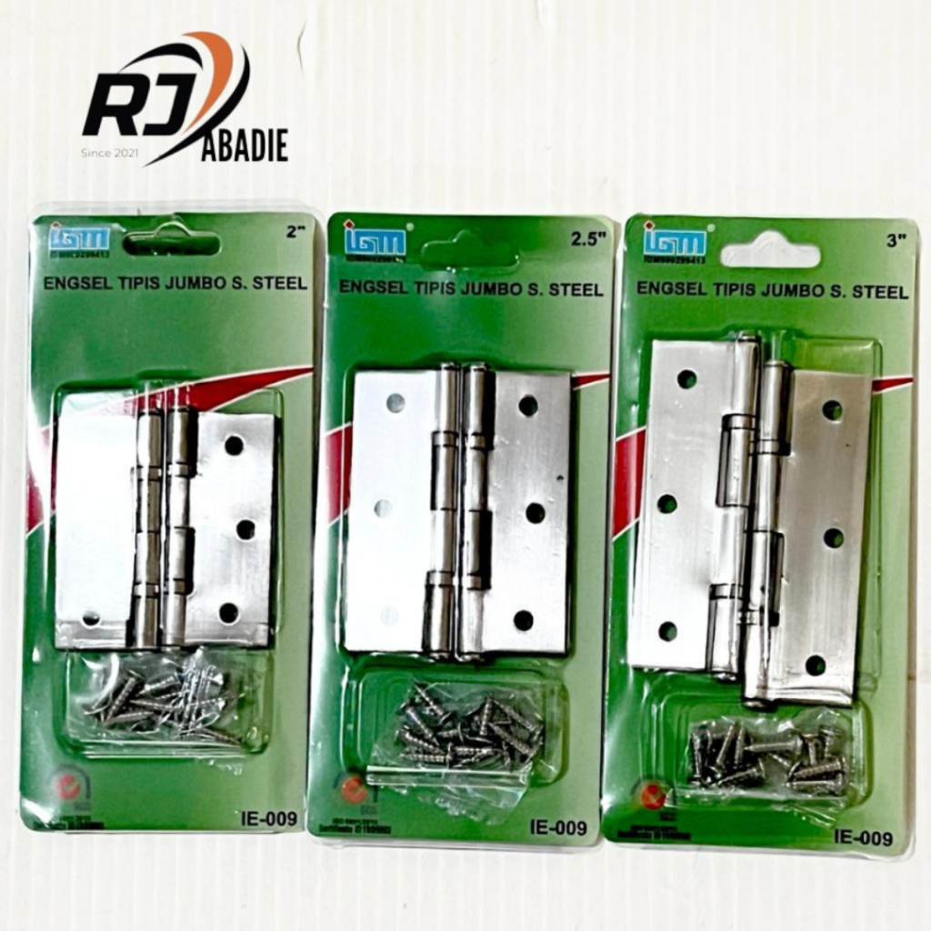 Jual [1SET] Engsel Tipis Jumbo Bearing Stainless Laci Lemari +Skrup IGM ...