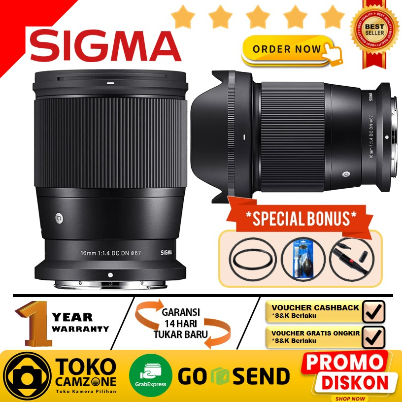 Jual Lensa Sigma 16mm f1.4 DC DN Contemporary Lens Nikon Z Mount f/1.4 ...