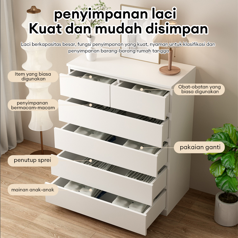 Jual Lemari Laci Kayu Chest Drawer Minimalis Lemari Penyimpanan Lemari ...