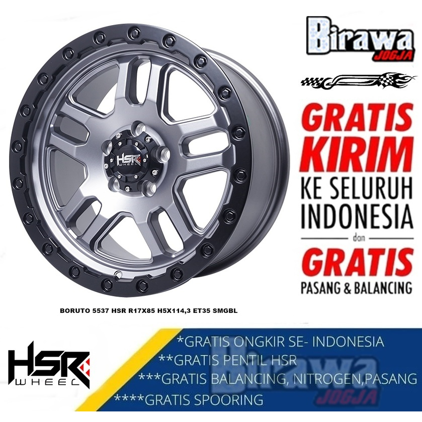 Jual Velg Offroad Ring 17 HSR BORUTO R17 Untuk Mobil Innova, Terios, Rush, Xtrail, Taruna, Almaz ...