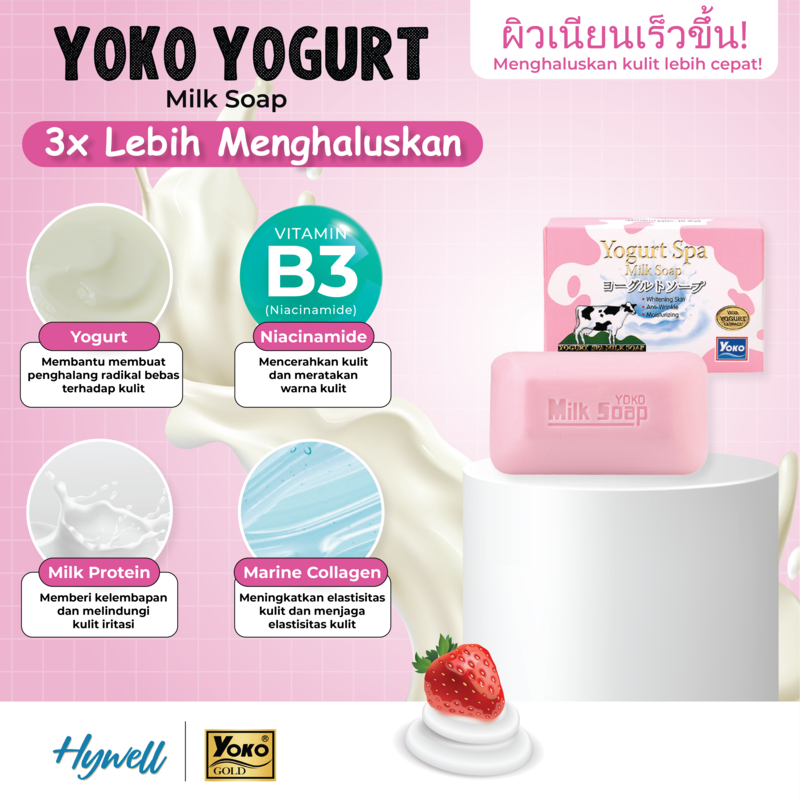 Jual Yoko Yogurt Spa Milk Soap 90 Gr EXP 31/03/2025 | Shopee Indonesia