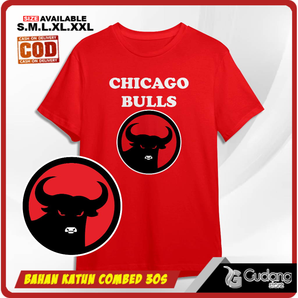 Jual T-SHIRT KAOS CHICAGO BULLS PDI PERJUANGAN KATUN COMBED 30S ...