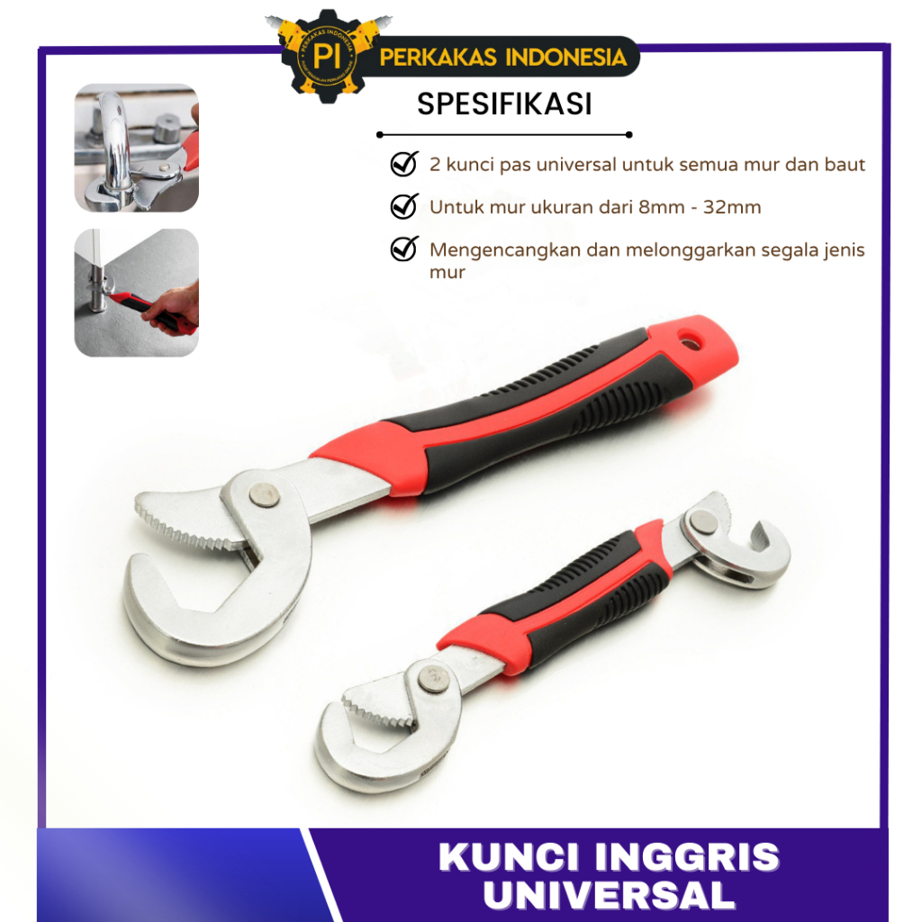 Jual Kunci Inggris Snap n Grip 22-32mm Kunci Pas Universal Serbaguna ...