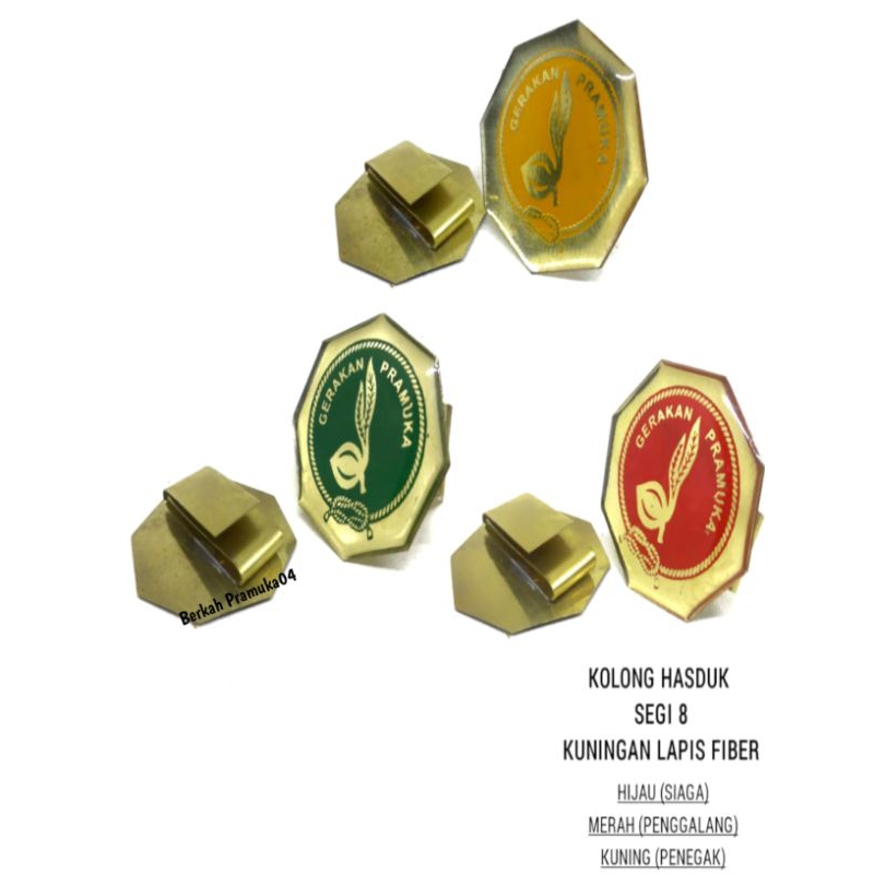 Jual Ring kolong kacu hasduk dasi pramuka segi delapan bahan Kuningan ...