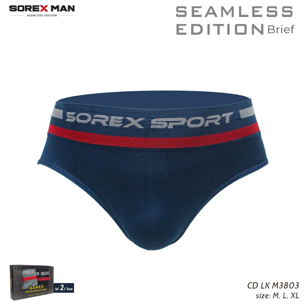 Jual (Isi 2 Pcs ) Sorex Man Sport CD Seamless Edition Men Anti Nyeplak ...