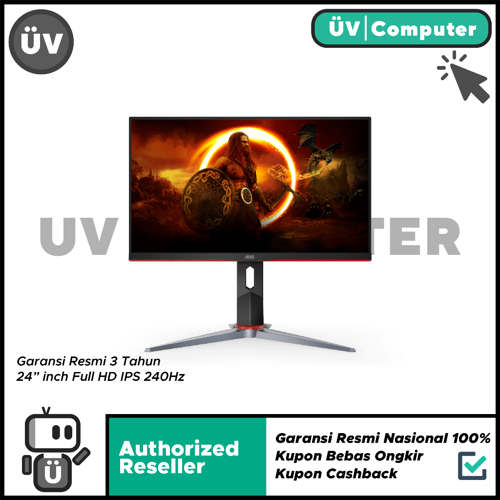 Jual Monitor LED LCD Gaming AOC 24G2Z 24" inch 240Hz IPS HDR Adaptive ...