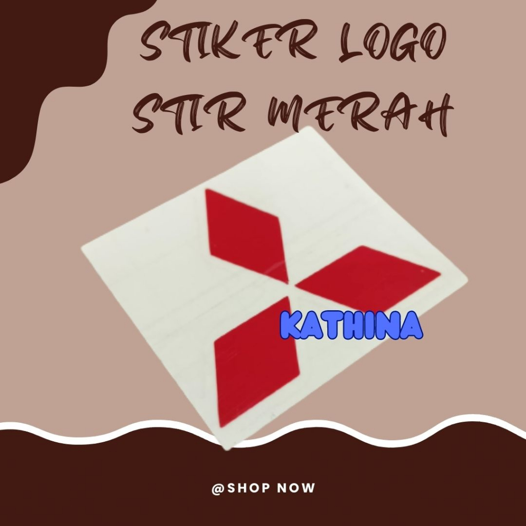 Jual Stiker Logo Stir Mobil Mitsubishi All New Pajero Sticker Merah ...