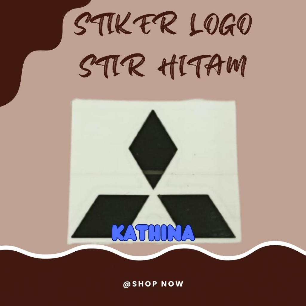 Jual Sticker Stiker Logo Stir Mobil Mitsubishi All New Pajero Hitam ...