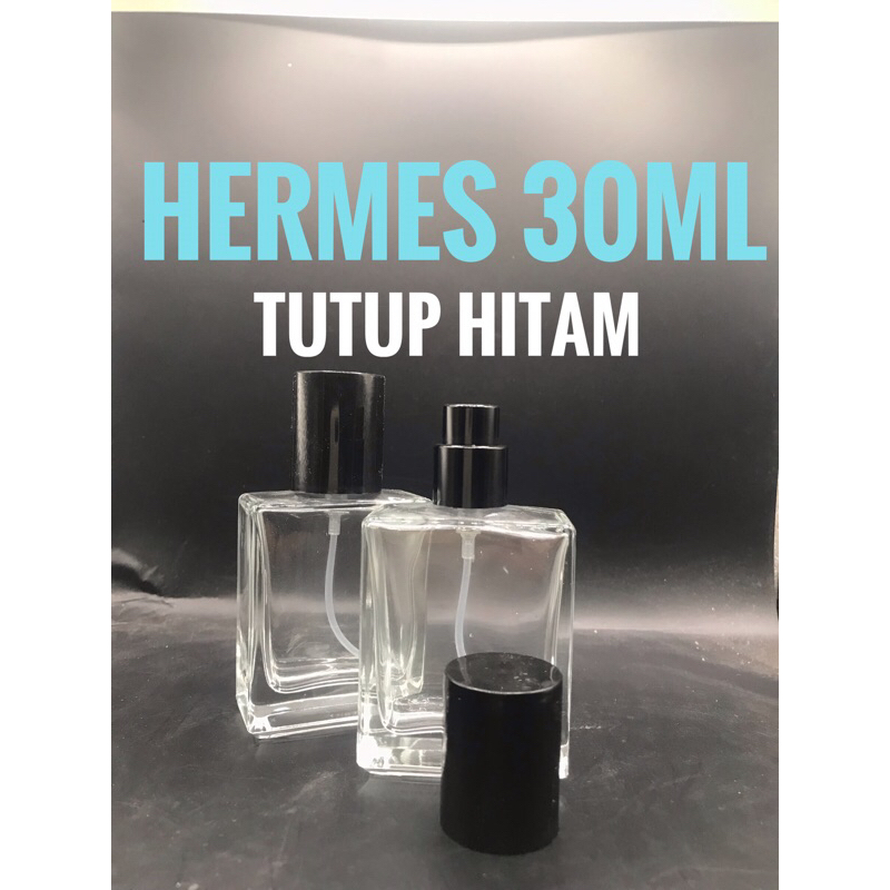 Jual (LUSIN) BOTOL PARFUM KOTAK BENING TRANS H3RMES 30ML DRAT ULIR ...