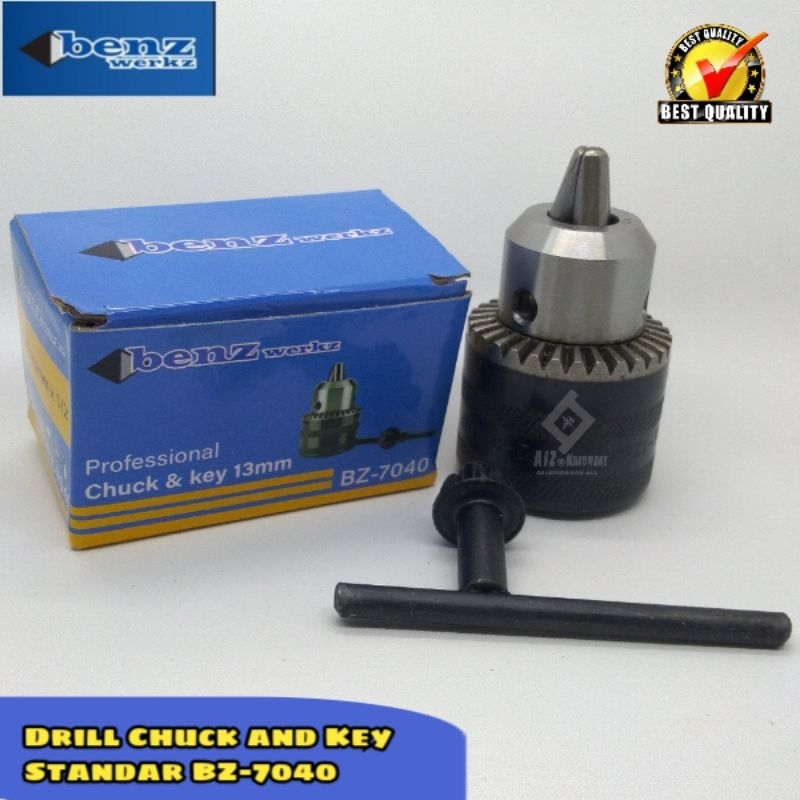 Jual Kepala Mesin Bor Standar / Drill Chuck + Key Standar BENZ WERKZ ...