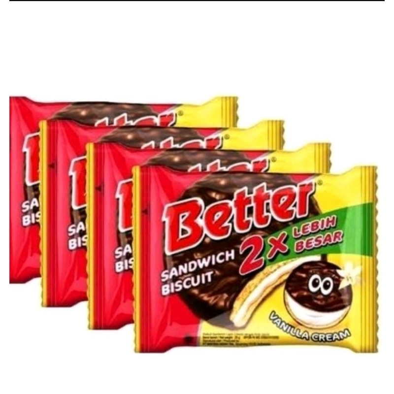 Jual BETTER SANDWICH BISCUIT SACHET 1 RENCENG ISI 10BKS X 22GR | Shopee ...