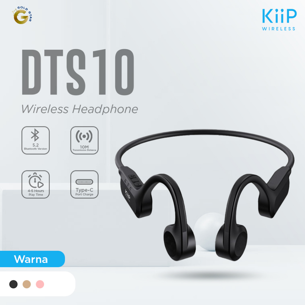 Jual KiiP - TWS - DTS10 Bone Conduction Wireless Headphone | Shopee ...