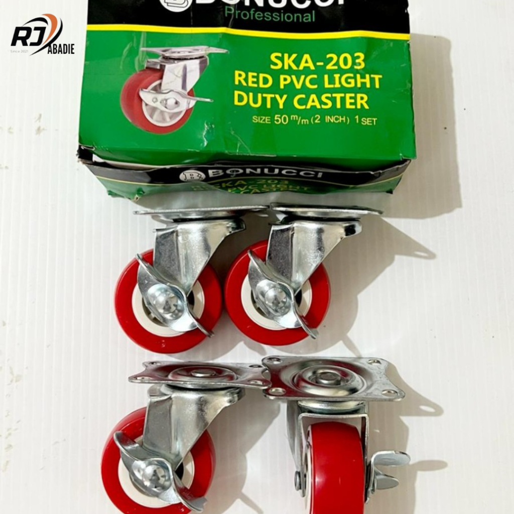 Jual Roda Kastor Nylon 2" SET Caster Castor Skrup Rem Troli Etalase ...