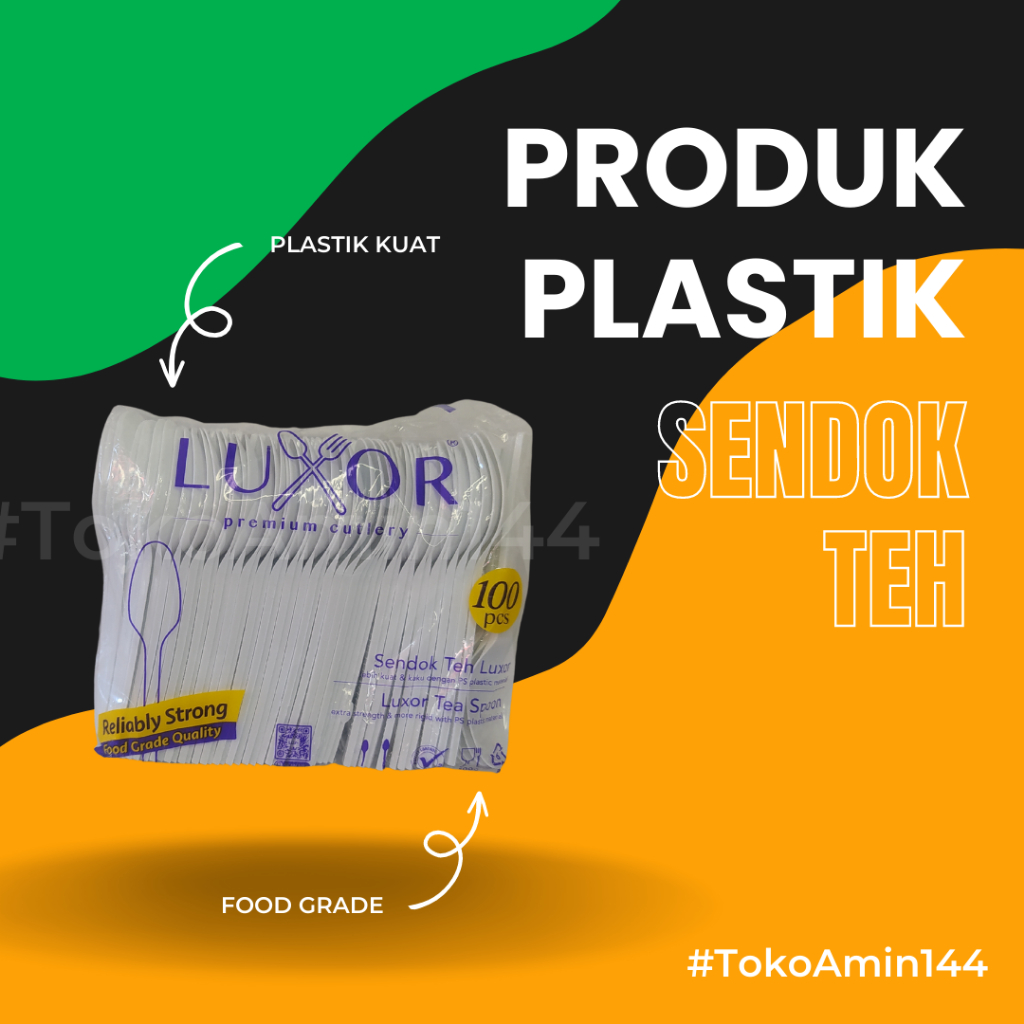 Jual LUXOR Sendok Teh Puding Es Plastik Putih Isi 100 Pcs | Sendok ...