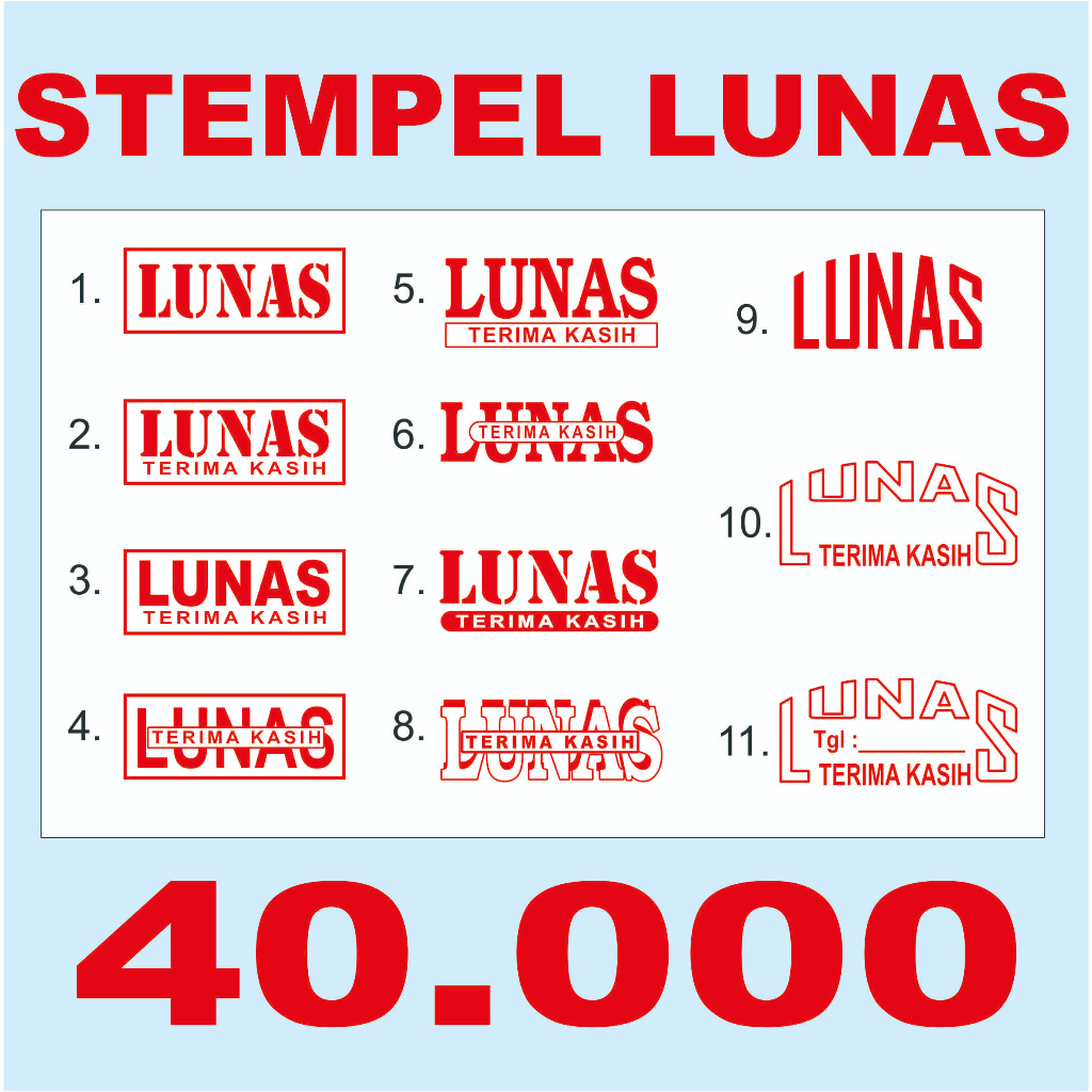 Jual STEMPEL LUNAS FLASH / STEMPEL LUNAS WARNA BALI | Shopee Indonesia